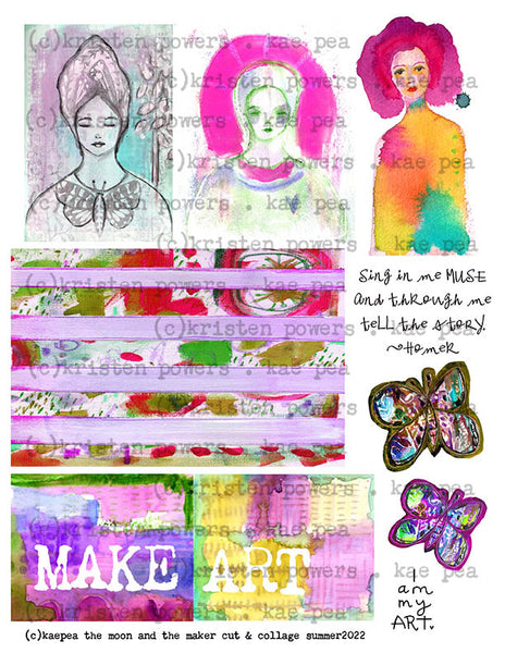 Make Art *Digital Download* | Print, Collage & Create Paper by Kae Pea ...